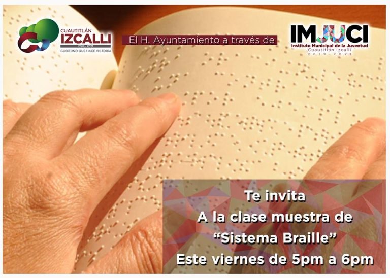 Realizarán clase muestra sobre el Sistema Braille de lecto-escritura ...